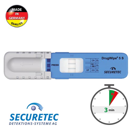 DrugWipe 5 S - ПРЕМИУМ слюнчен полеви тест за 6 групи наркотици, с 5 ng ...